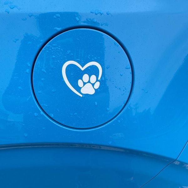 Heart Paw Print Decal - Dog Sticker - Cute Decal - Simple - Car Truck ...