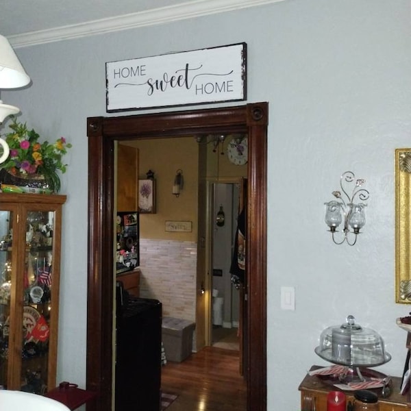 Farmhouse Wall Decor Home Sweet Home Sign Home Wall Art Rustic Canvas ...