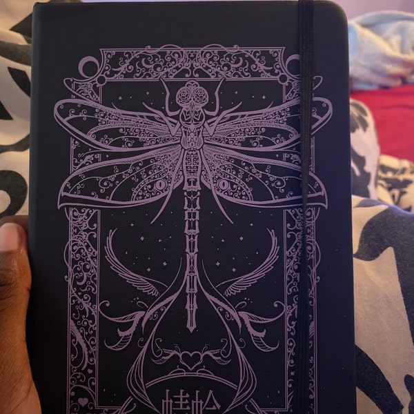 Cryptic Dragonfly Black A5 Hard Cover Notebook - Etsy