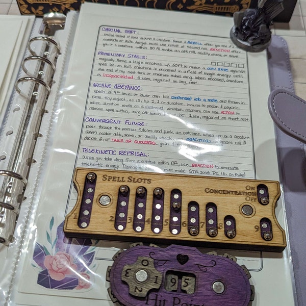 Magnetic Spell Slot Tracker - Etsy