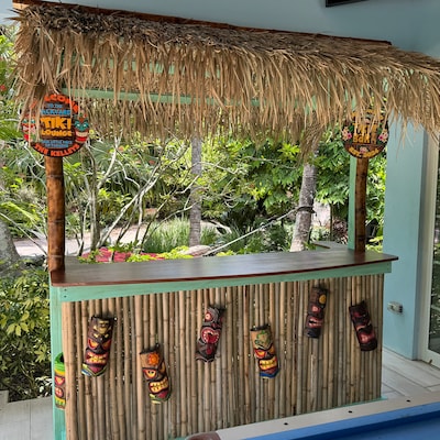 Personalized Tiki Bar Round Wood Sign Tiki Bar Tiki Hut Tiki Lounge ...