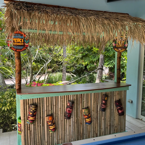 Personalized Tiki Bar Round Wood Sign Tiki Bar Tiki Hut Tiki Lounge ...