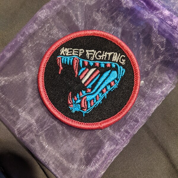 Keep Fighting Trans Pride Patch - Etsy