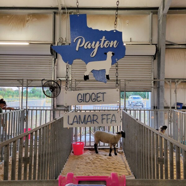 Customized FFA Stall Name Tag, FFA Stall Animal Sign, Animal Name Sign ...