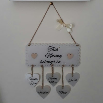 Personalised Nanny Sign this Nanny Belongs To Nanny Mother's Day Gift ...