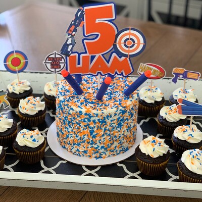 Nerf Inspired Cake Topper - Etsy