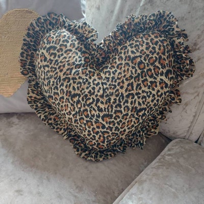 Red Frilled Heart Cushion Large/small Pillows Cushion Heart Plush ...