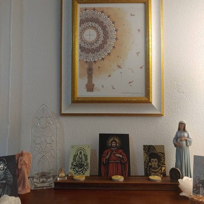 Gifts of the Holy Spirit Original Art Print Dove Mandala With Phrases ...