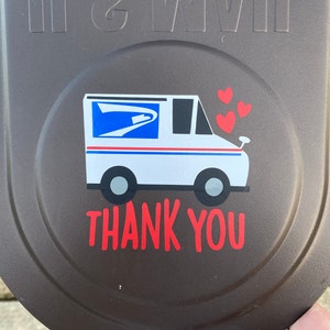 Thank You Mailbox Decal/mailman Decal/mailman Stickers/mailbox Decal ...