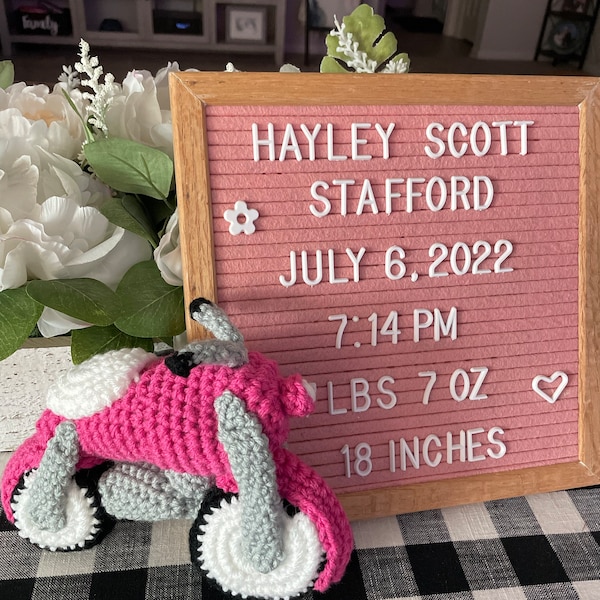 Crocheted Stuffed Motorcycle Toy: Interactive Pretend Play - Etsy