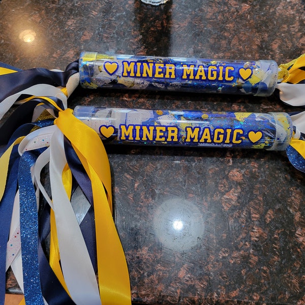 Custom Glitter/confetti-filled Spirit Stick (1); Football Games, Cheer ...