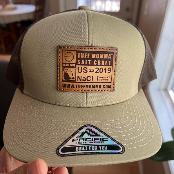 Custom Leather Patch Hat | Laser Cut & Engraved | Sewn on | Hand ...