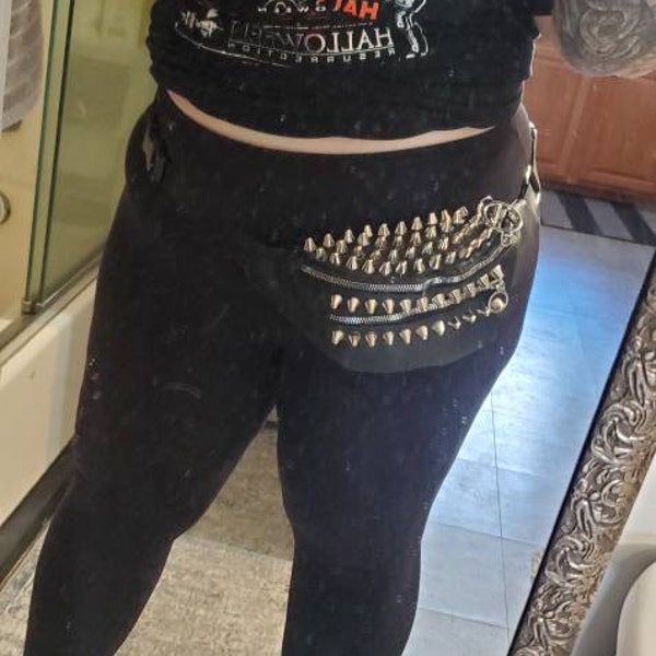 SPIKED AS F**K BELT - Etsy