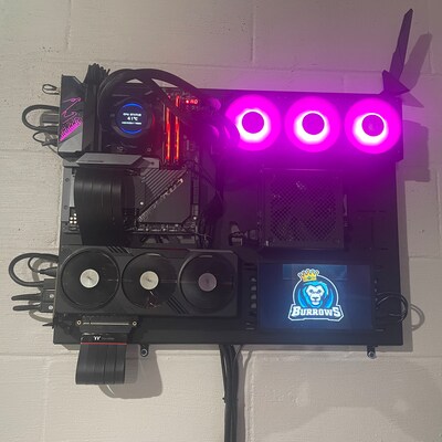 Wall Computer Dual Radiator, Wall Computer, Open Air Computer Case ...