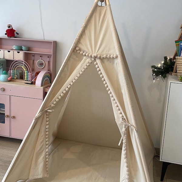 Teepee Mat, Kids Teepee Mat, Floor Mat, Tipi Padded Mat Teepee Play Mat ...