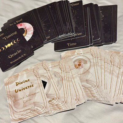 Moon Timing Oracle Deck. Round Moonology Oracle Cards - Etsy