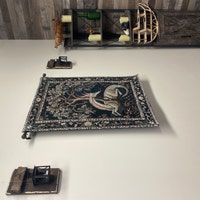 Dark Academia Dragon Area Rug Medieval Folklore Room Decor Fairytale ...