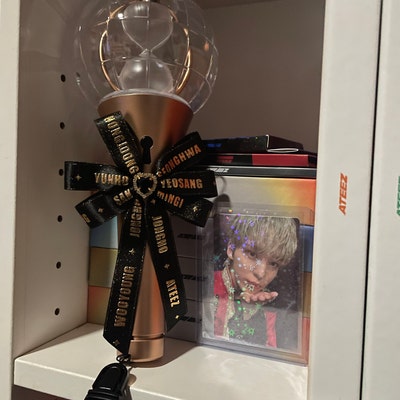 SEVENTEEN SVT Caratbong Ribbon Bow Keychain Pendant Light Stick Lanyard ...