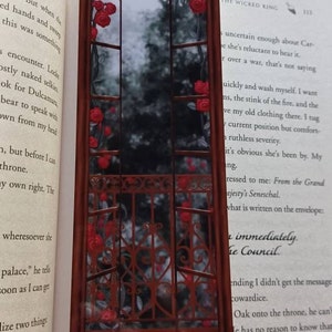 Rose Balcony Window Bookmark - Etsy