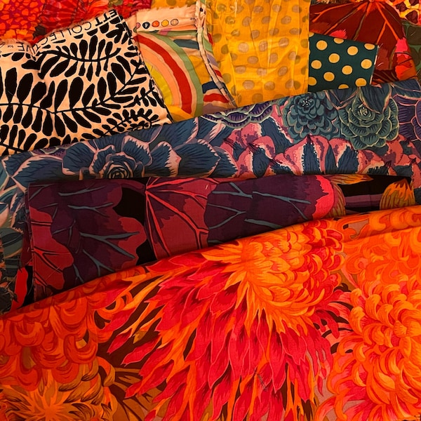 Half Yard Kaffe Fassett Spot GP70 in Pond by Freespirit Polka Dots ...