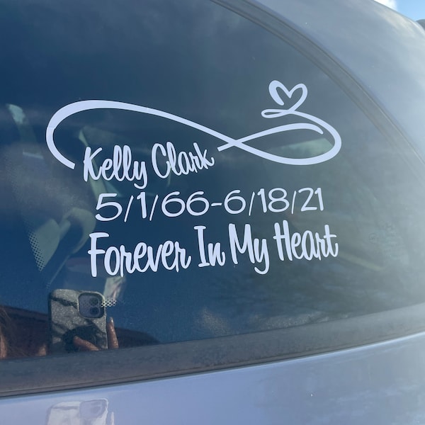 In Memory Custom Car Memorial Vinyl Decal Sitcker, Memorial Car Decal ...