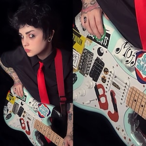 1994 BJ Guitars Billie Joe Armstrong Green Day Blue Guitar - Etsy
