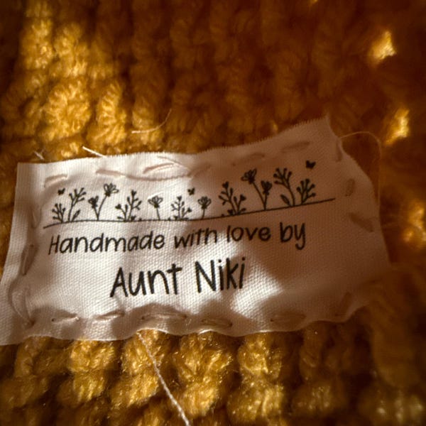 Fabric Sewing Labels, 40x Sew-on, or 16x,fold-over, Iron-on, Cotton, to ...