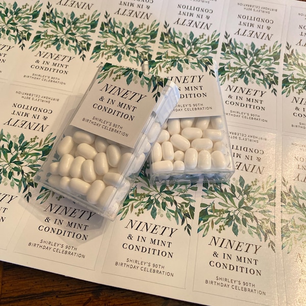 80th Birthday Party Favor Mint Labels, Eighty & in Mint Condition ...
