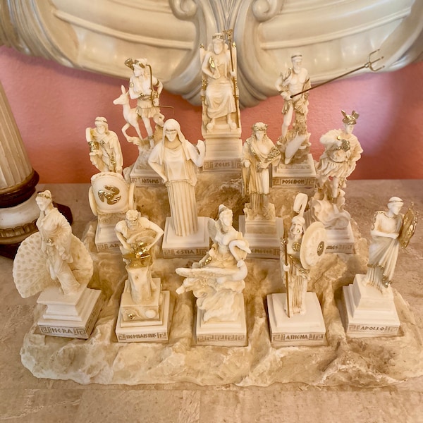 Set 12 Greek Olympian Gods Statues - Complete Pantheon Collection ...