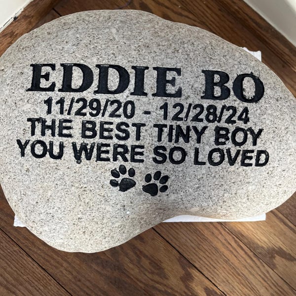 Family Tree Written in Stone- Custom Carved River Rock Garden ...