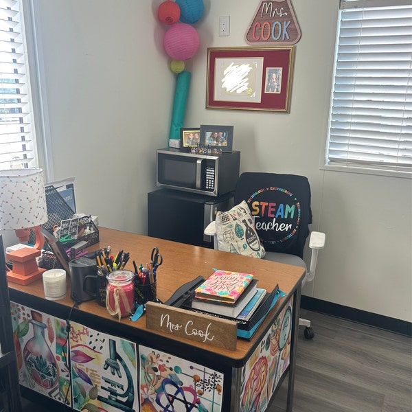 Science Wall Prints, Boho Watercolor Prints, Boho Classroom Wall Art ...