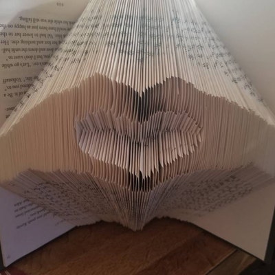 Book Folding Pattern for Heart in Hands I Give You My Heart Valentine ...