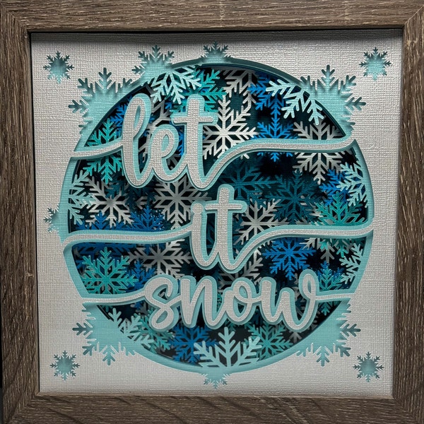 3D Winter Snowflakes Shadow Box SVG Template (digital Download) - Etsy