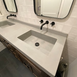 Ramp Style Trough Sink, Double Vanity, Bathroom Vanity, Commercial ...