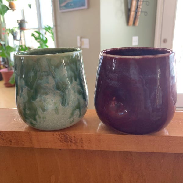 Stemless Wine Glasses / Pottery / Wine Glass / Cup / Wine Cup / Whiskey ...