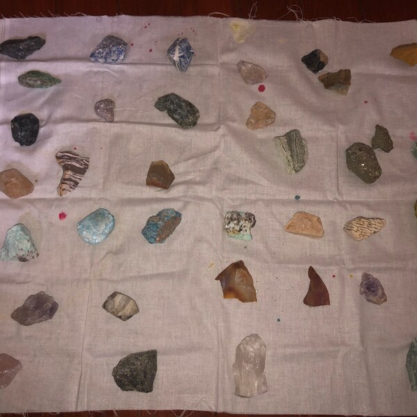 15 Raw Crystals Set - Mixed Rough Gemstones - Assorted Lot Beginner's ...