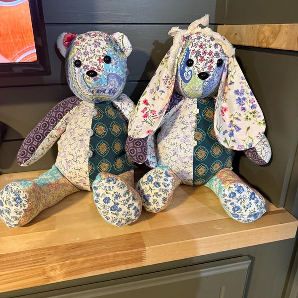 Memory Bear Pattern & Step-by-step Sewing Tutorial - Teddy Bear Sewing ...