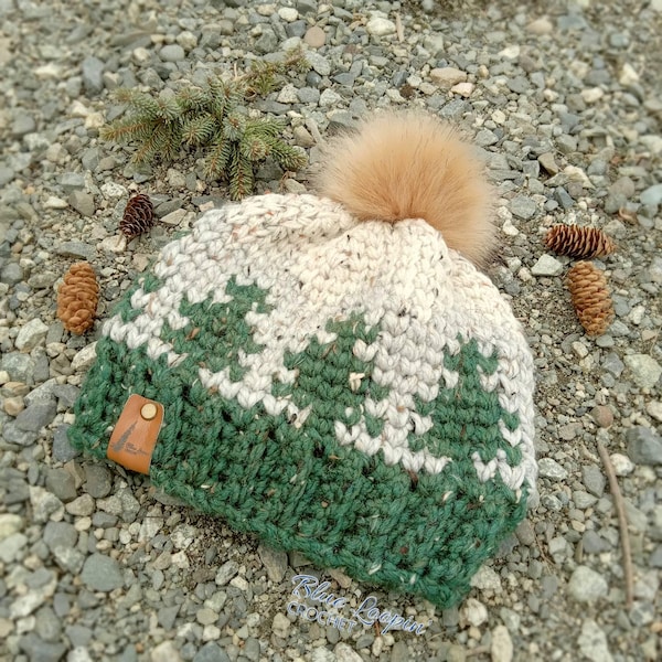 The Mountaineer Toque Crochet Pattern, Fair Isle Crochet Hat, Super ...