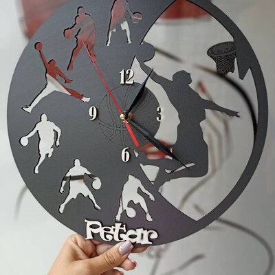 Wall Clock With Basketball, Laser Cut File. Laser Cut Project Plan ...