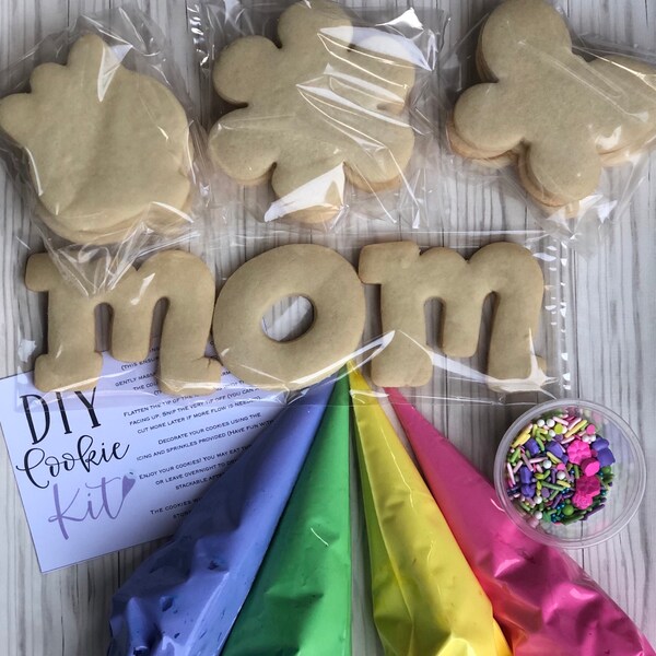 Printable Spring DIY Cookie Kit Instruction Card Purple Piping Bag- 3.5 ...