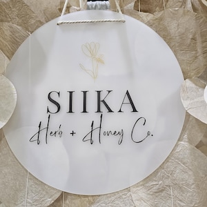 Wedding Hanging Acrylic Sign With Ribbon design 2 11.5x7 Sign, Signage ...