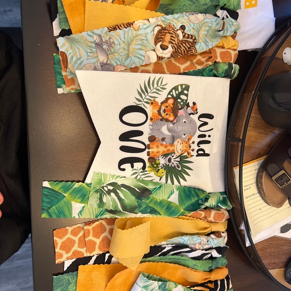 Wild One Safari Animals High Chair Banner, Safari Animals First ...