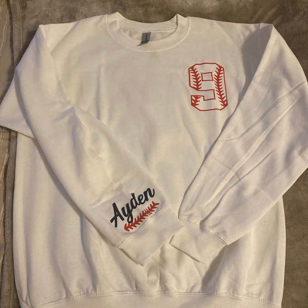 Custom Baseball Sweatshirt - Baseball Mom Crewneck - Baseball ...