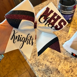 Custom Cheer Bow in Your Team Colors, Great Gameday Cheer Bow ...