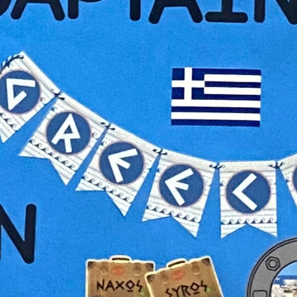 Printable Greek Themed Party Banner. Includes Full Alphabet, Welcome to ...