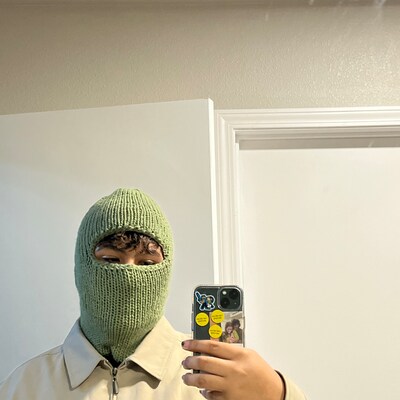 Knitted Balaclava Single Color - Etsy