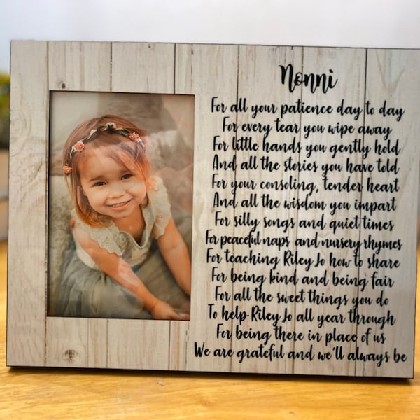 Personalized Babysitter Picture Frame / Nanny Preschool Teacher Daycare ...
