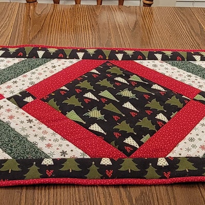 Christmas Triangles Fabric Decoration PDF Pattern Fabric Folding, Tree ...