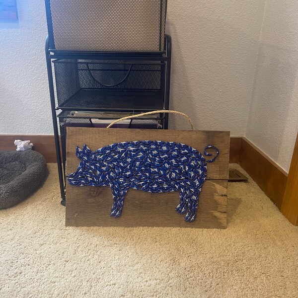 Pig Beer Cap Art, Colorful Unique Wall Art. Gorgeous Wall Beer Bottle ...