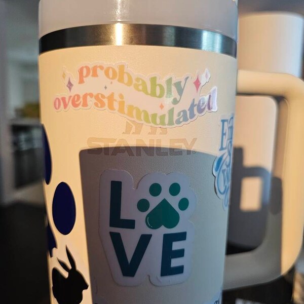 Probably Overstimulated Waterproof Retro Sticker - Etsy